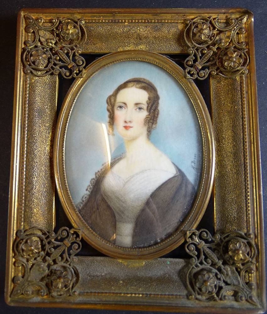 321-Varia Versteigerung Ergebnisse | H. Brenn Miniaturmalererei "Lady ...