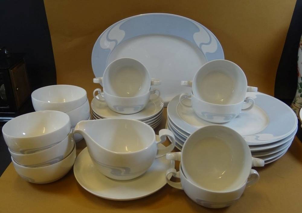 | 27 Service Teile "Rosenthal" Asimetria, Entw. B. Winblad, ovale ...