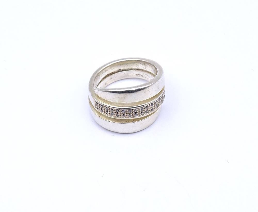 NACHVERKAUF: 345.Varia Auktion | "Esprit" Ring, Silber 925/000 mit klaren Steinen, 11,6g., RG 56 ...