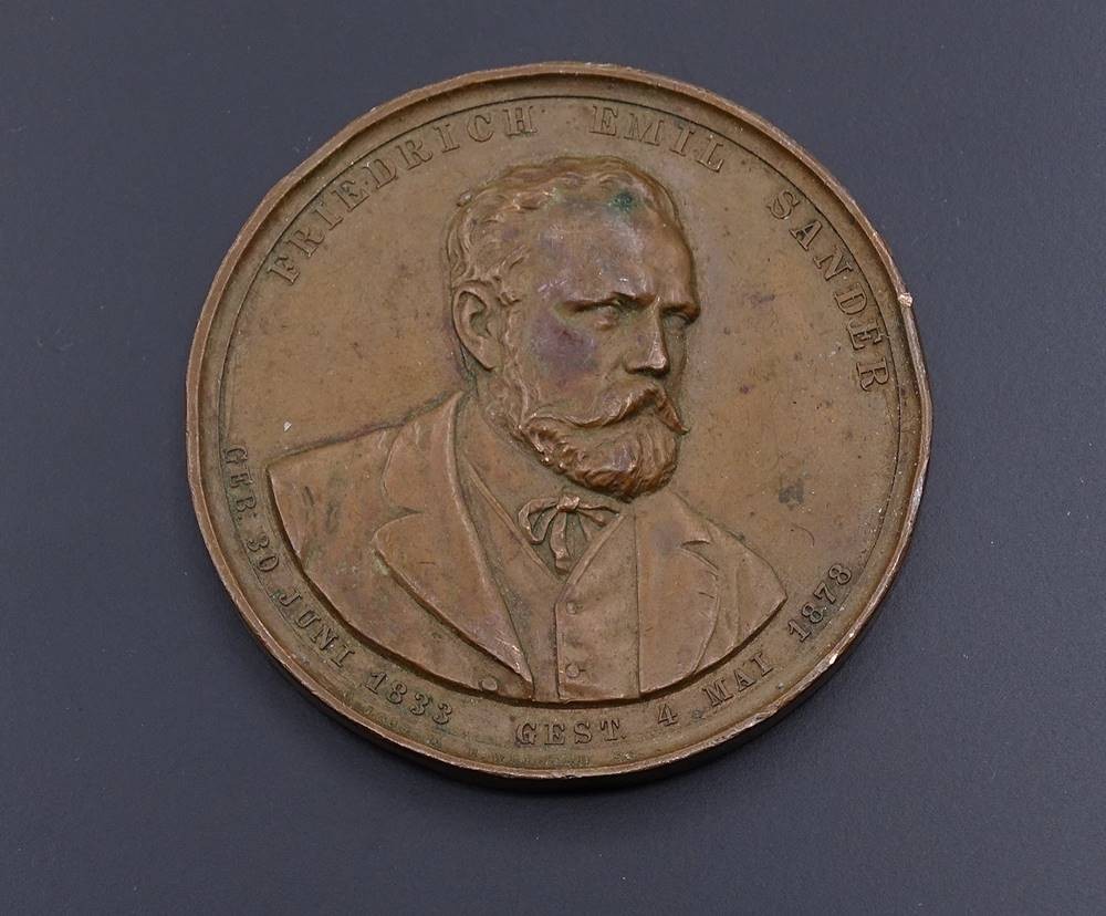 340.Varia Auktion-Nachverkauf | Medaille 1878 Friedrich Emil Sander ...