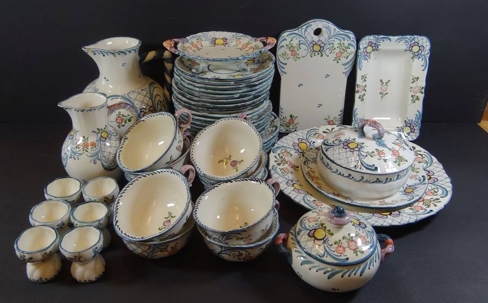| Frühstücksservice Zeller Keramik, 35 Teile, einige mit kl. Chips ...