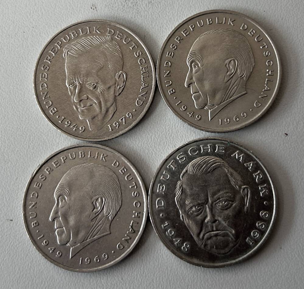 356. Varia-Auktion Nachverkauf | 4x 2 DM Münzen | Auktionshalle ...